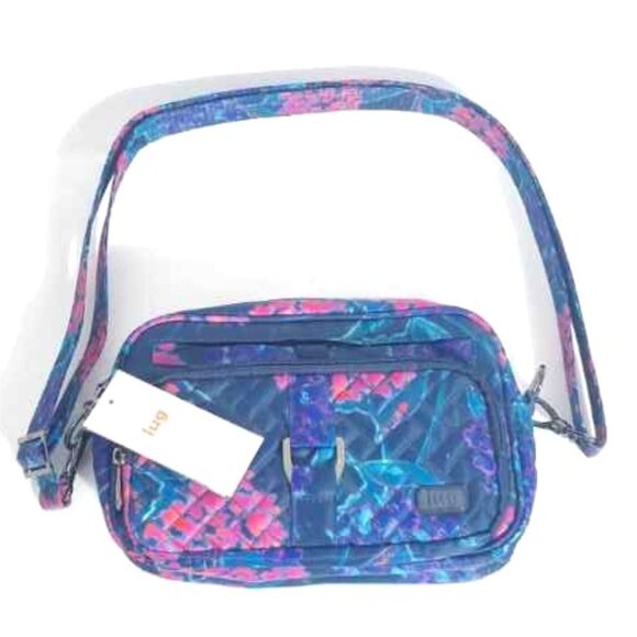 lug | Bags | Nwt Lug Carousel Hydrangea Navy Nylon Crossbody Bag Travel ...